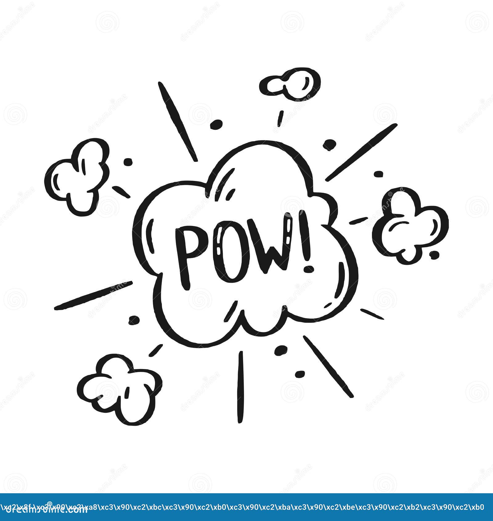 Illustration of Explosion and Smoke for Comics. Retro Design Element ...