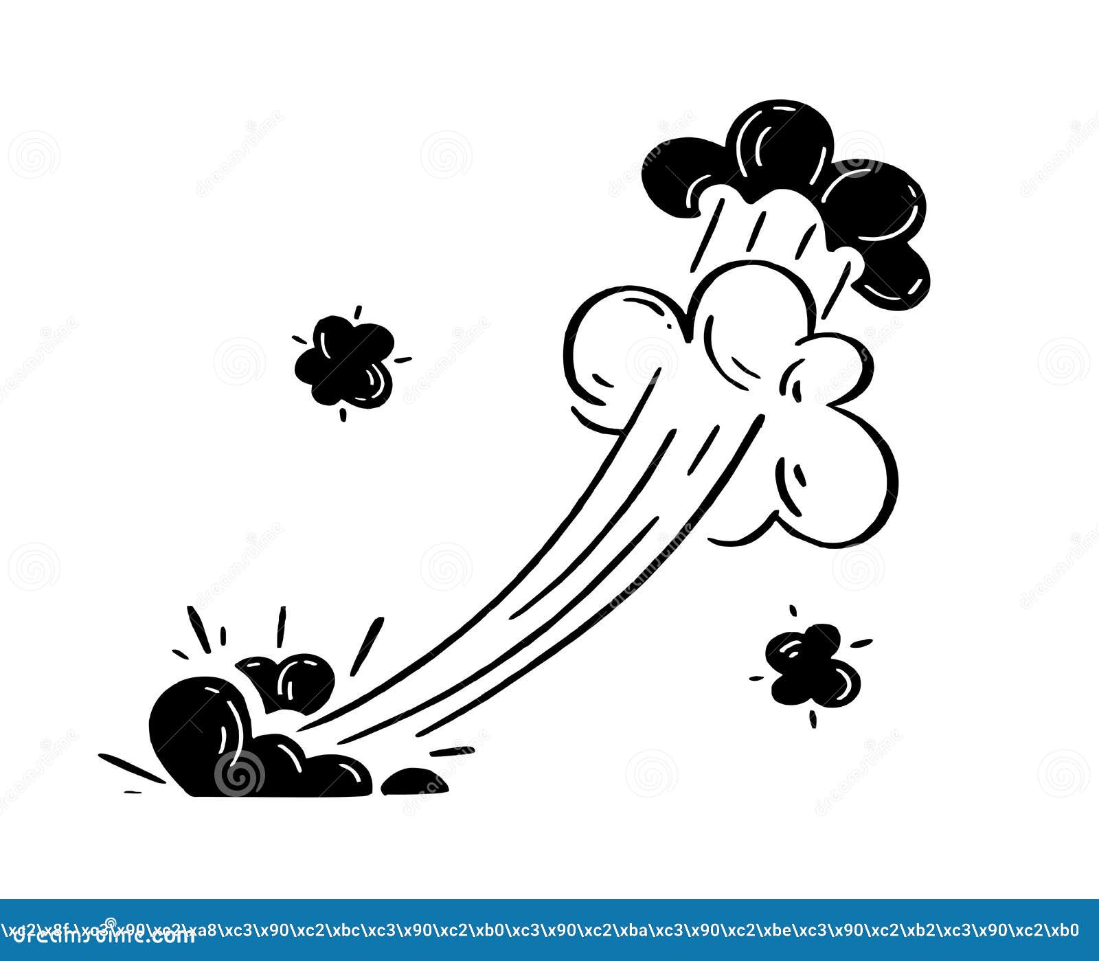 Illustration of Explosion and Smoke for Comics. Retro Design Element ...