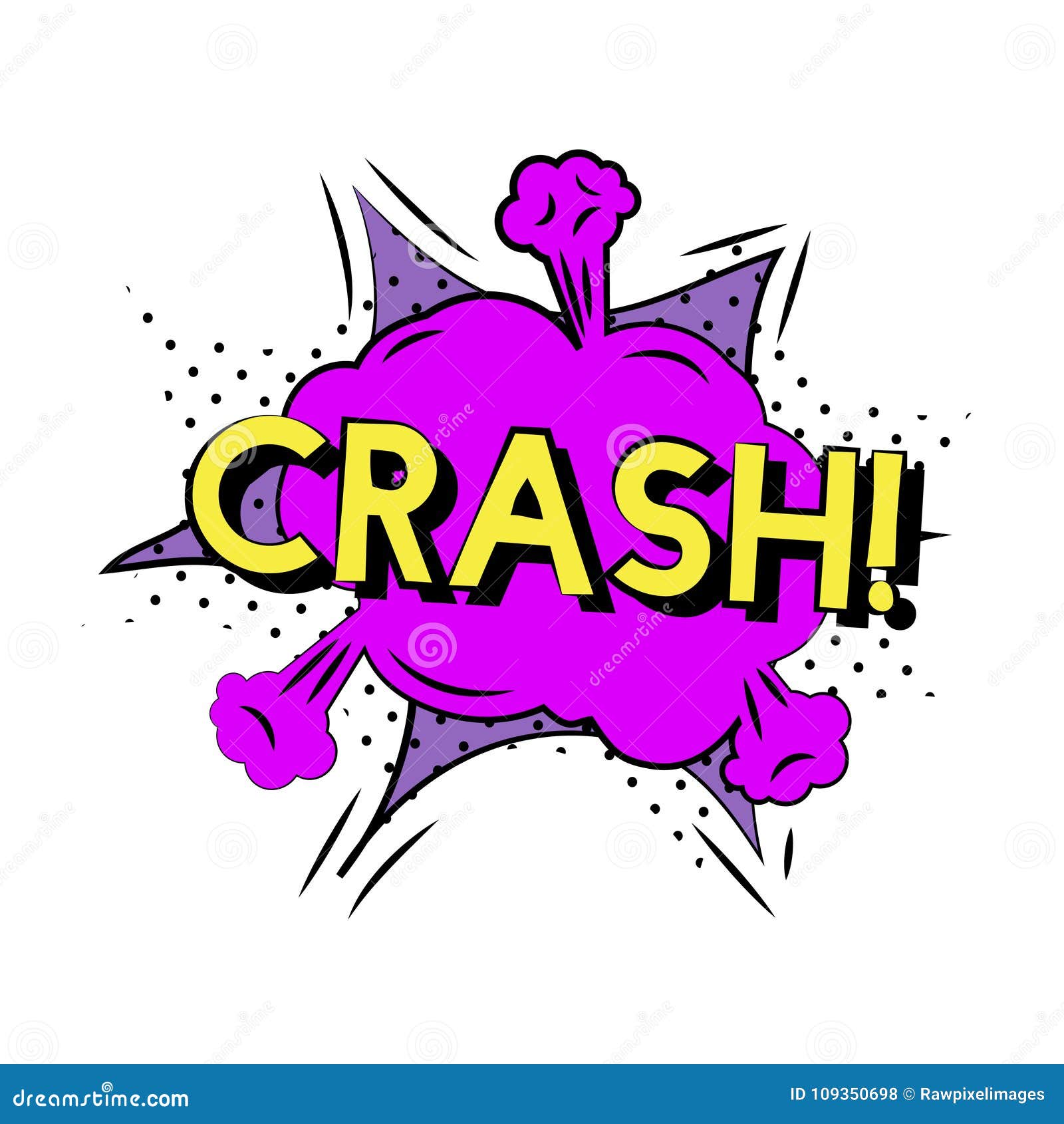 Illustration of Explosive Cartoon CRASH! Stock Illustration ...