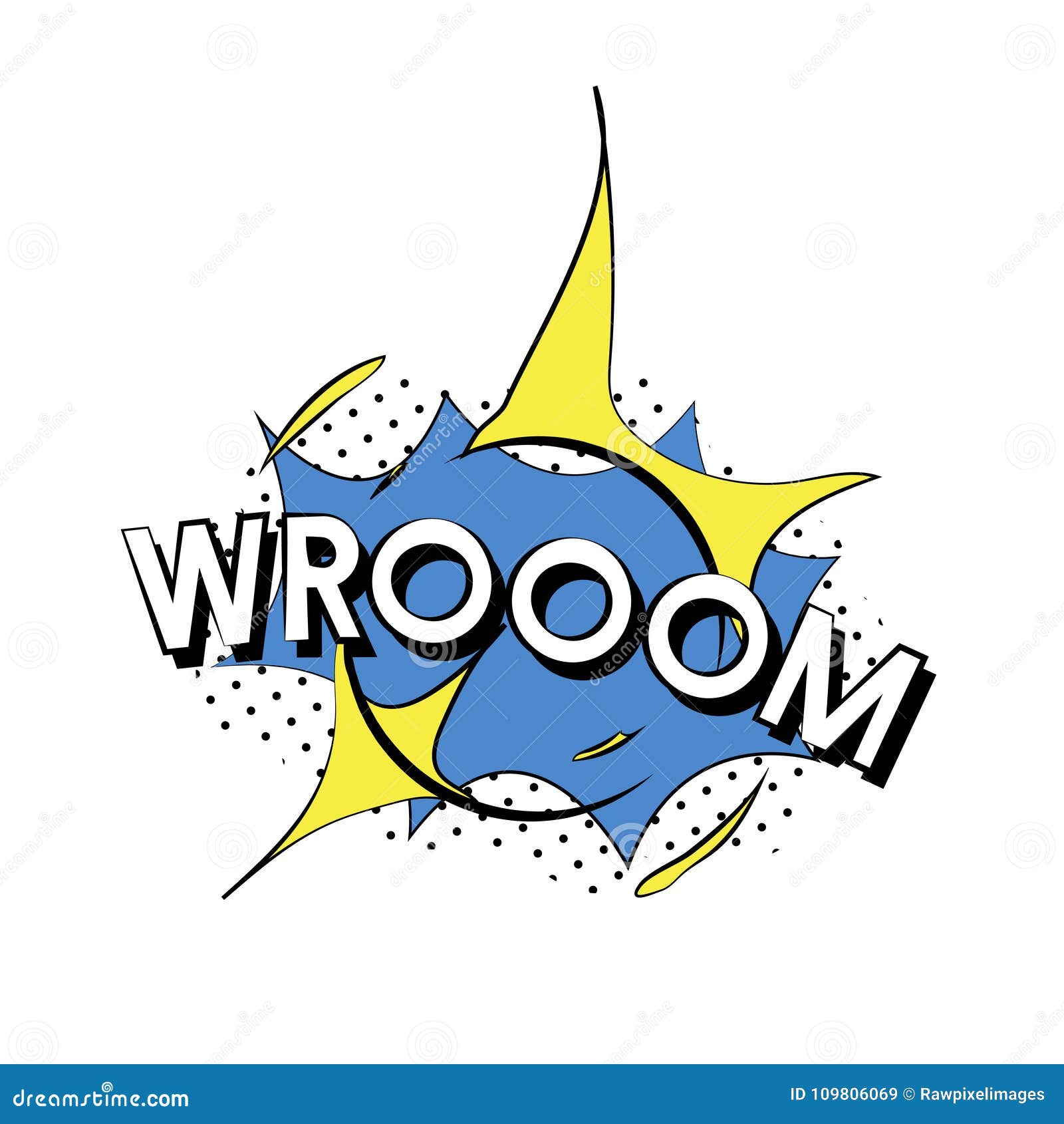 Illustration of Explosive Cartoon WROOOM Stock Illustration ...