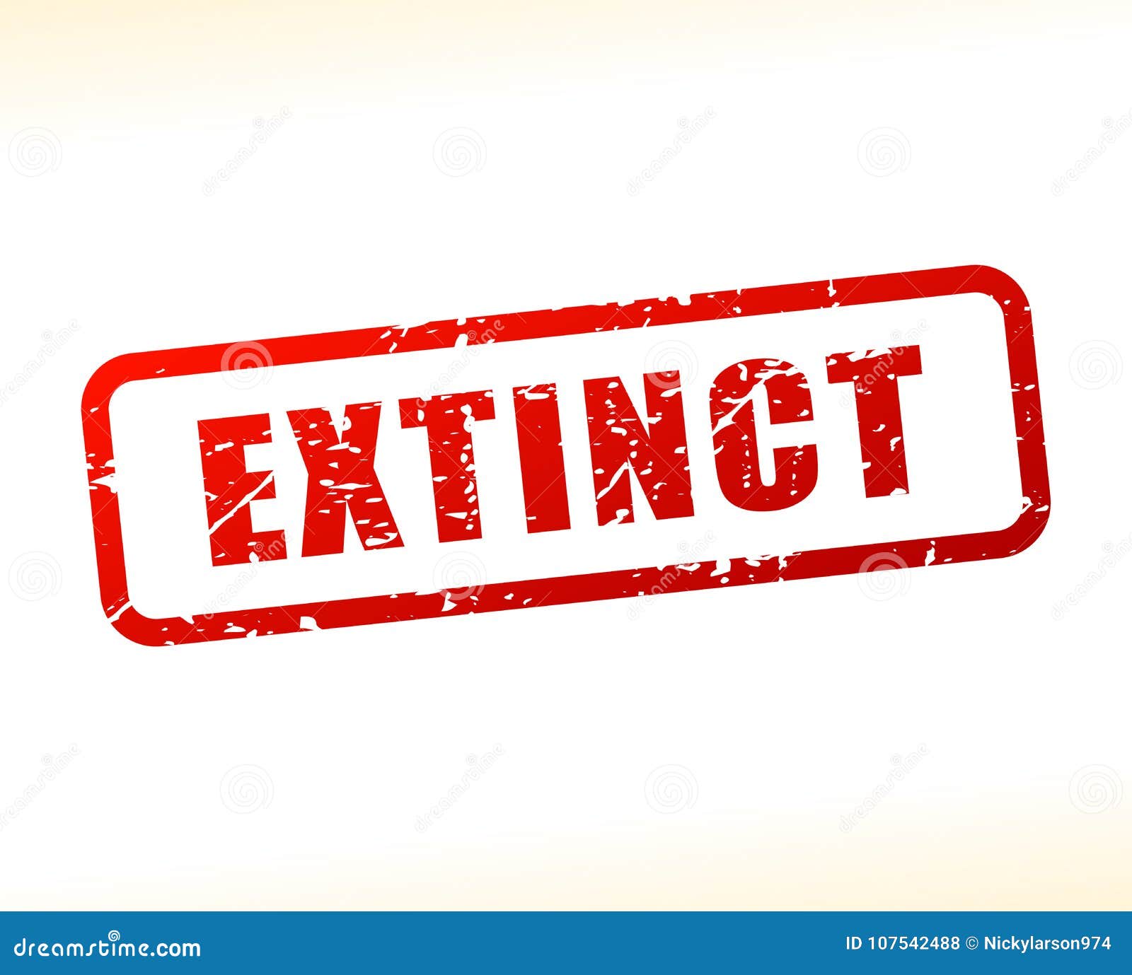 Extinct text buffered stock vector. Illustration of grunge - 107542488