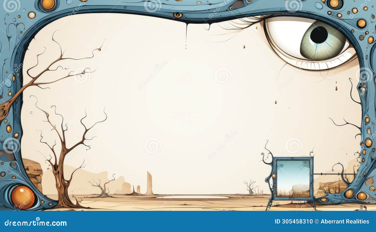 An Illustration of an Eye Looking Out of a Window Stock Illustration ...