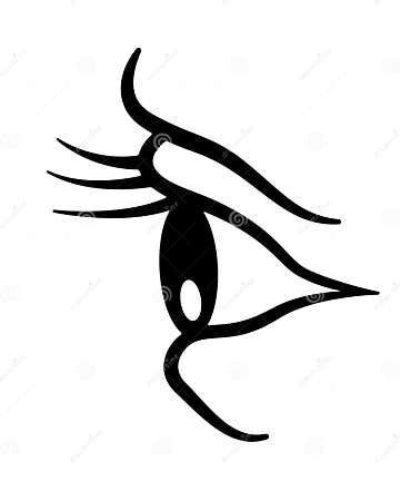 Eye side view icon stock vector. Illustration of ophthalmology - 259765254