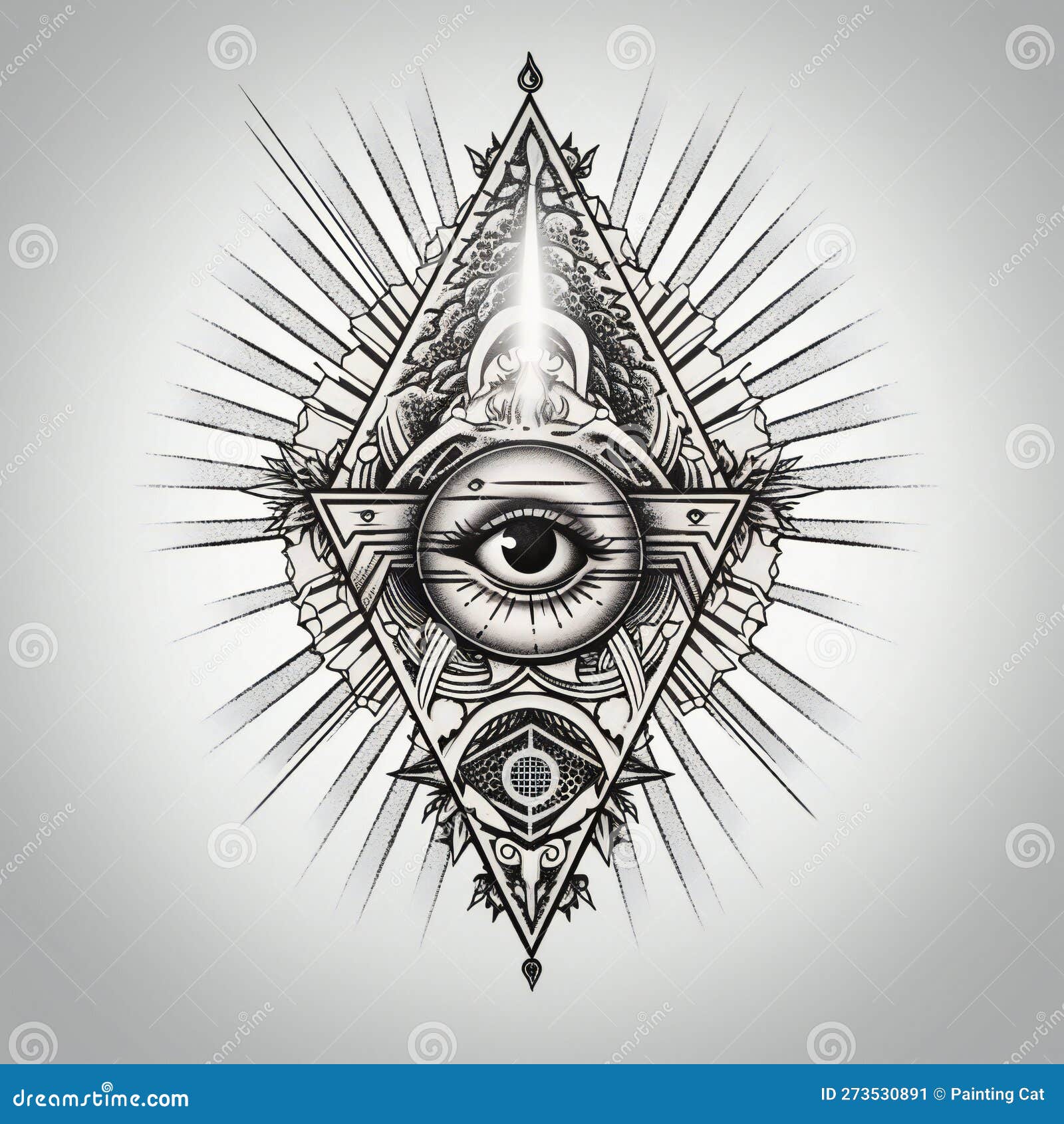 Eye Symbol in Triangle with Light, Abstract, Religion Stock ...