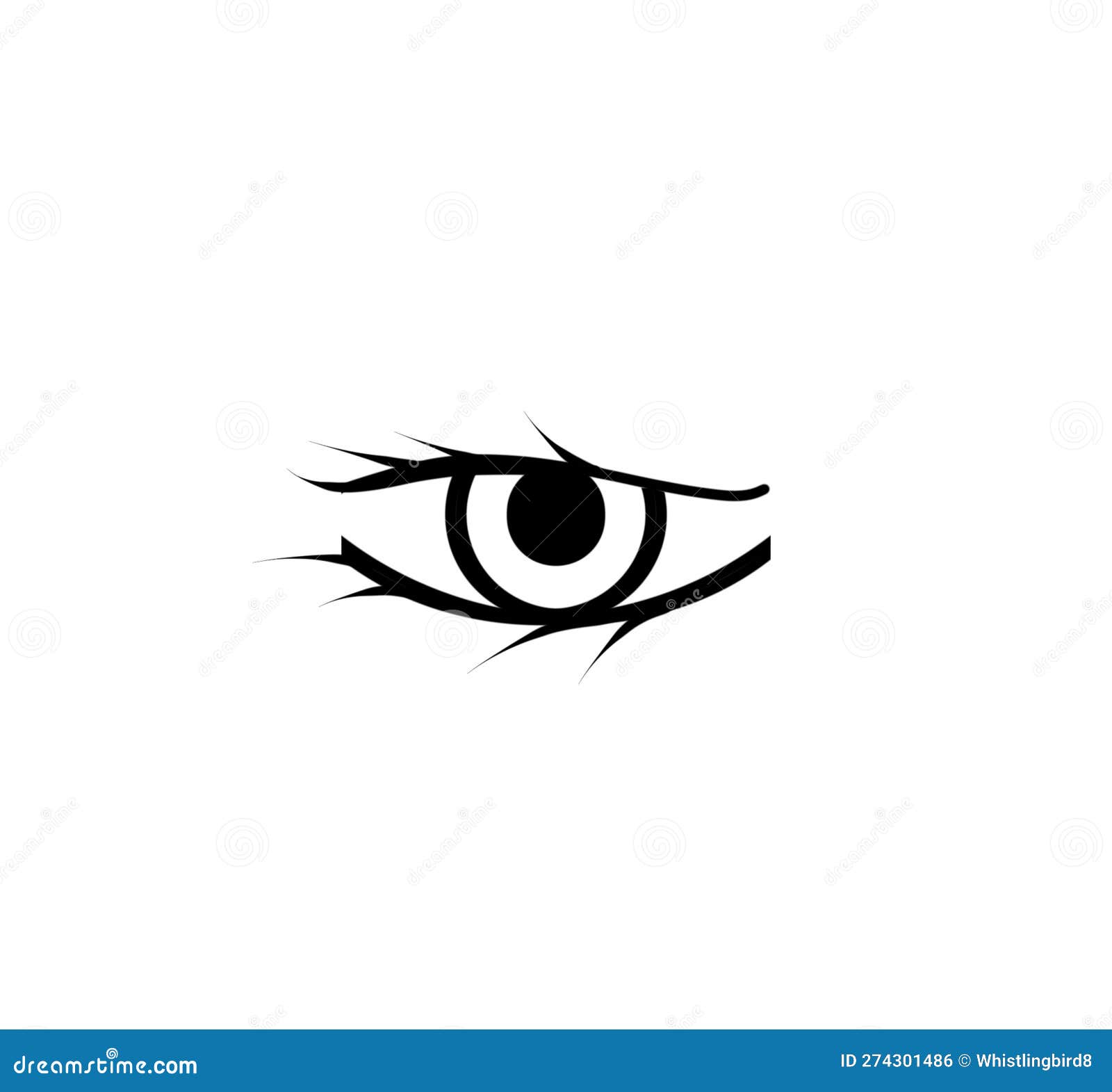 Illustration of Eye Symbol on White Background Icon Stock Illustration ...