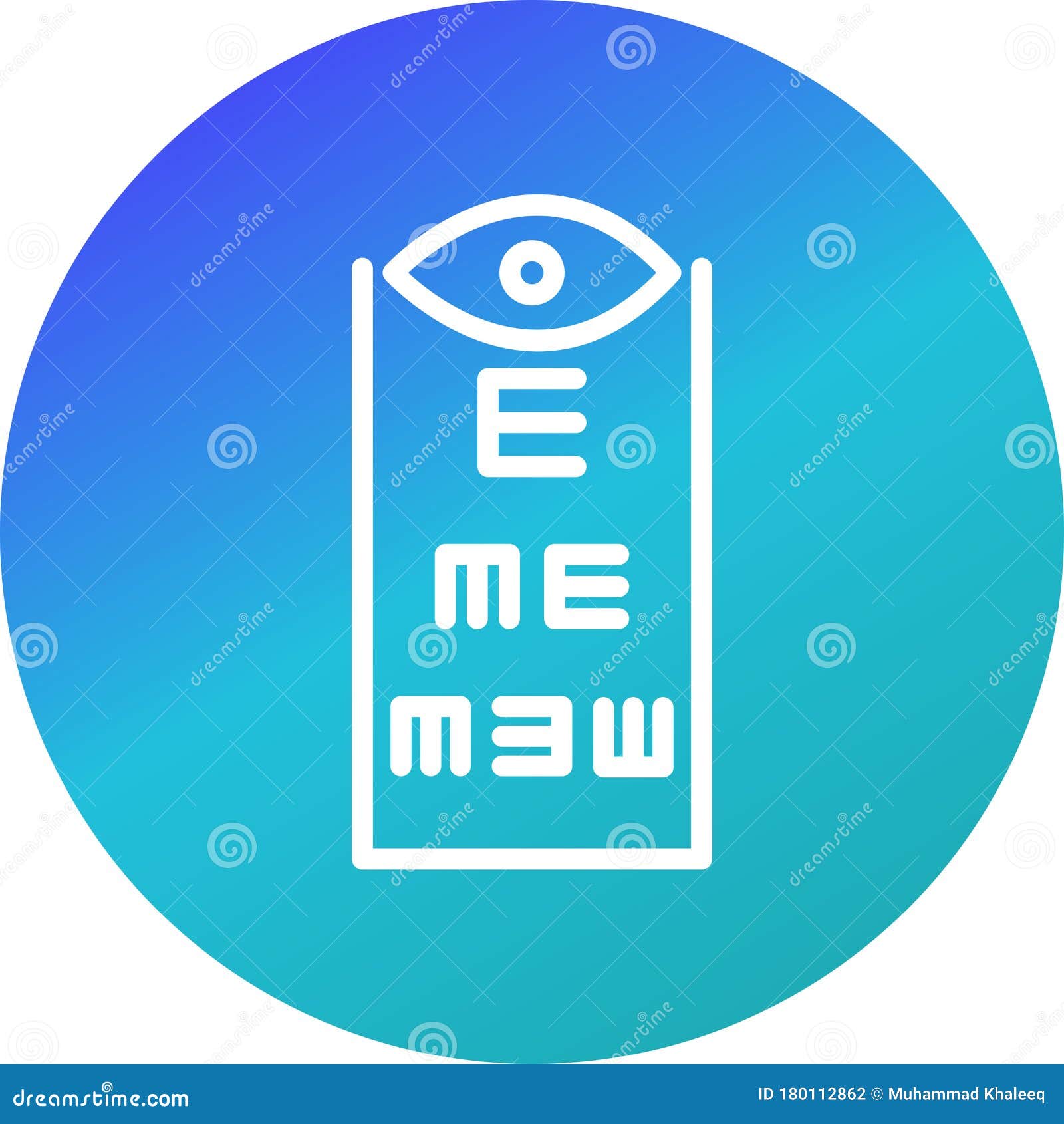 Illustration Eye Test Icon for Personal and Commercial Use. Stock ...