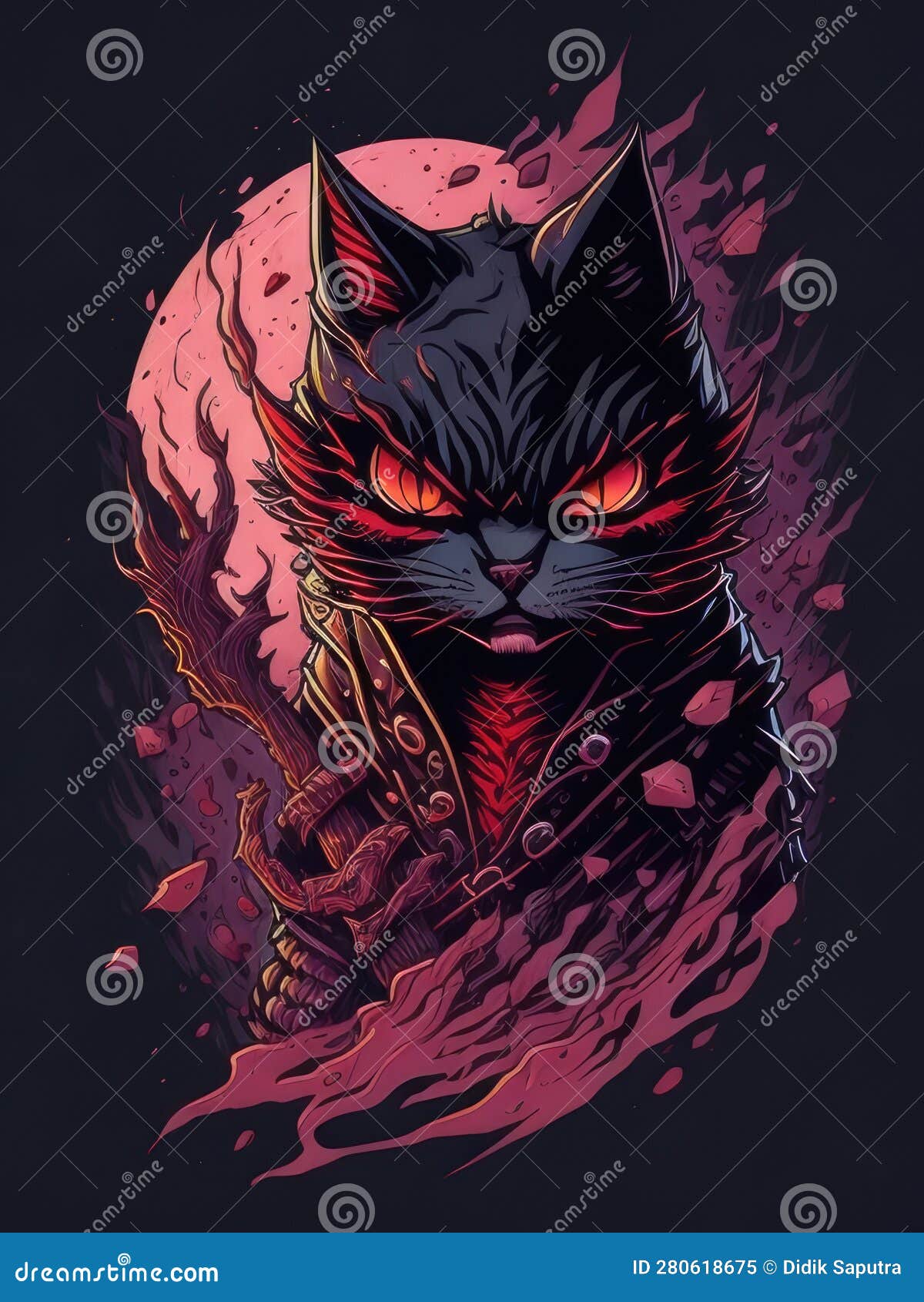 Evil Black Cat Drawings