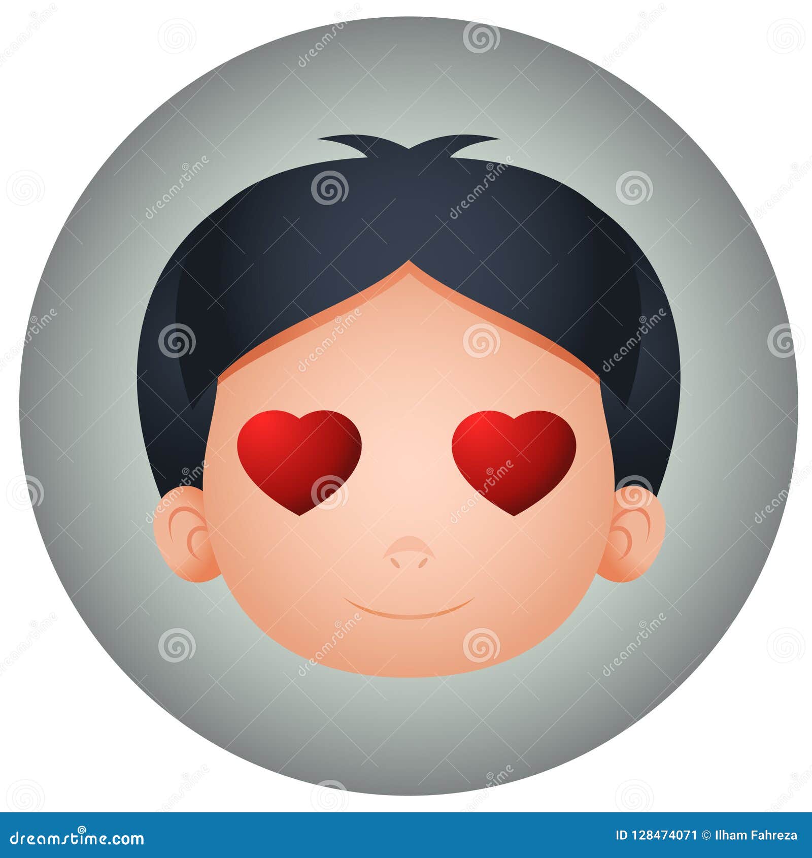 Face flat cartoon stock vector. Illustration of smiley - 128474071