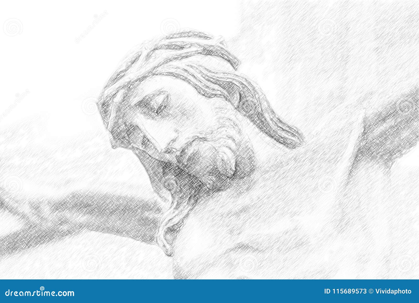 Illustration of Jesus Crucified Stock Image - Image of holy, faith ...