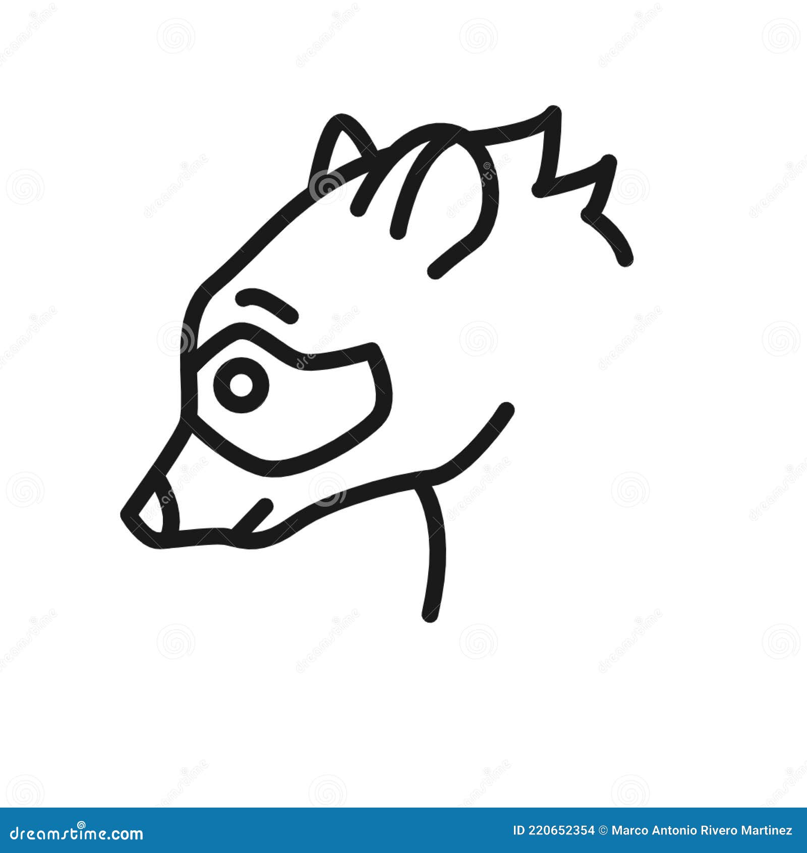 Illustration of a Face of a Skunk Stock Illustration - Illustration of ...