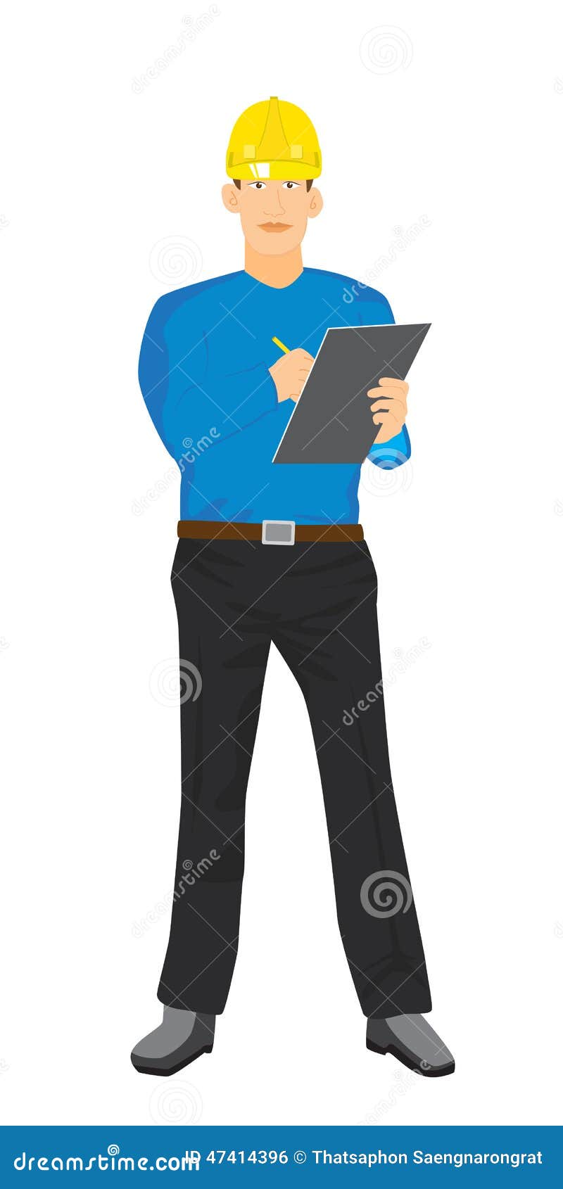 Illustration of Factory Quality Controller Checking with Clipboard ...