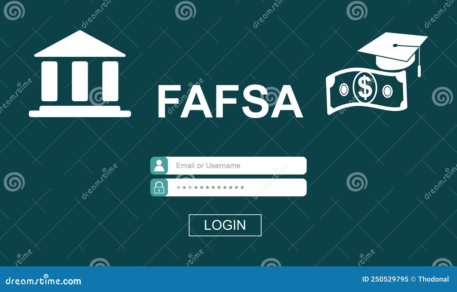 Concept of fafsa stock illustration. Illustration of college - 250529795