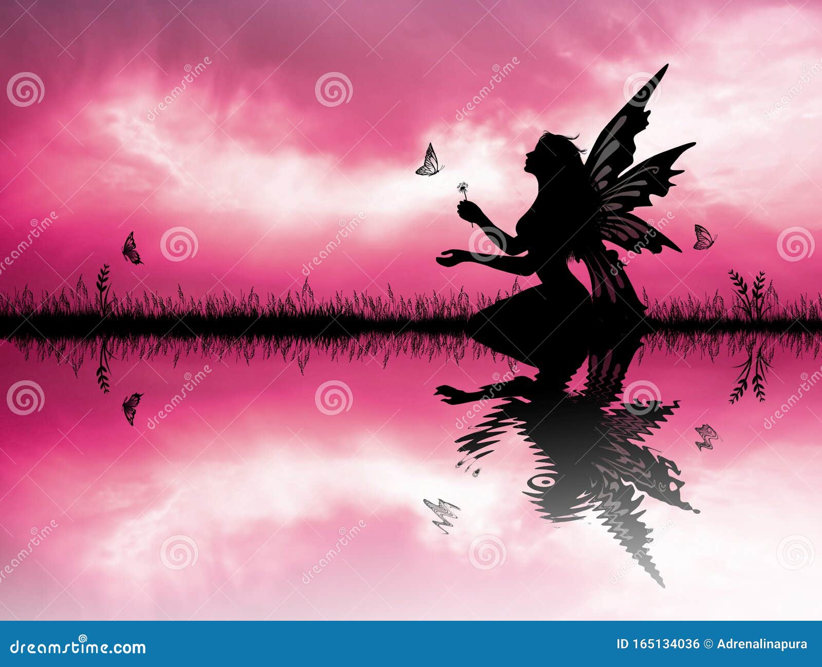 Illustration of Fairy with Butterflies Stock Illustration ...