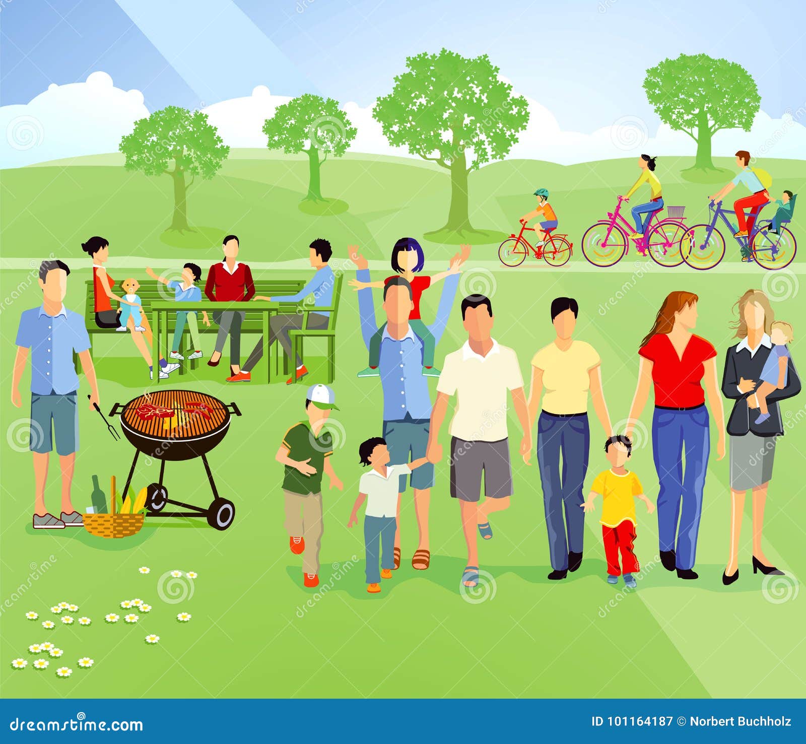 Family picnic stock vector. Illustration of casual, nature - 101164187 Family picnic stock vector. Illustration of casual, nature - 101164187
