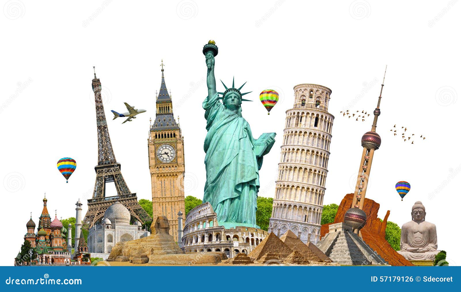 Illustration of Famous Monument of the World Stock Illustration ...