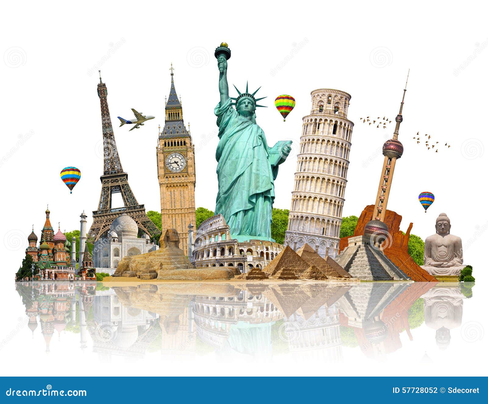 Illustration of Famous Monument of the World Stock Illustration ...