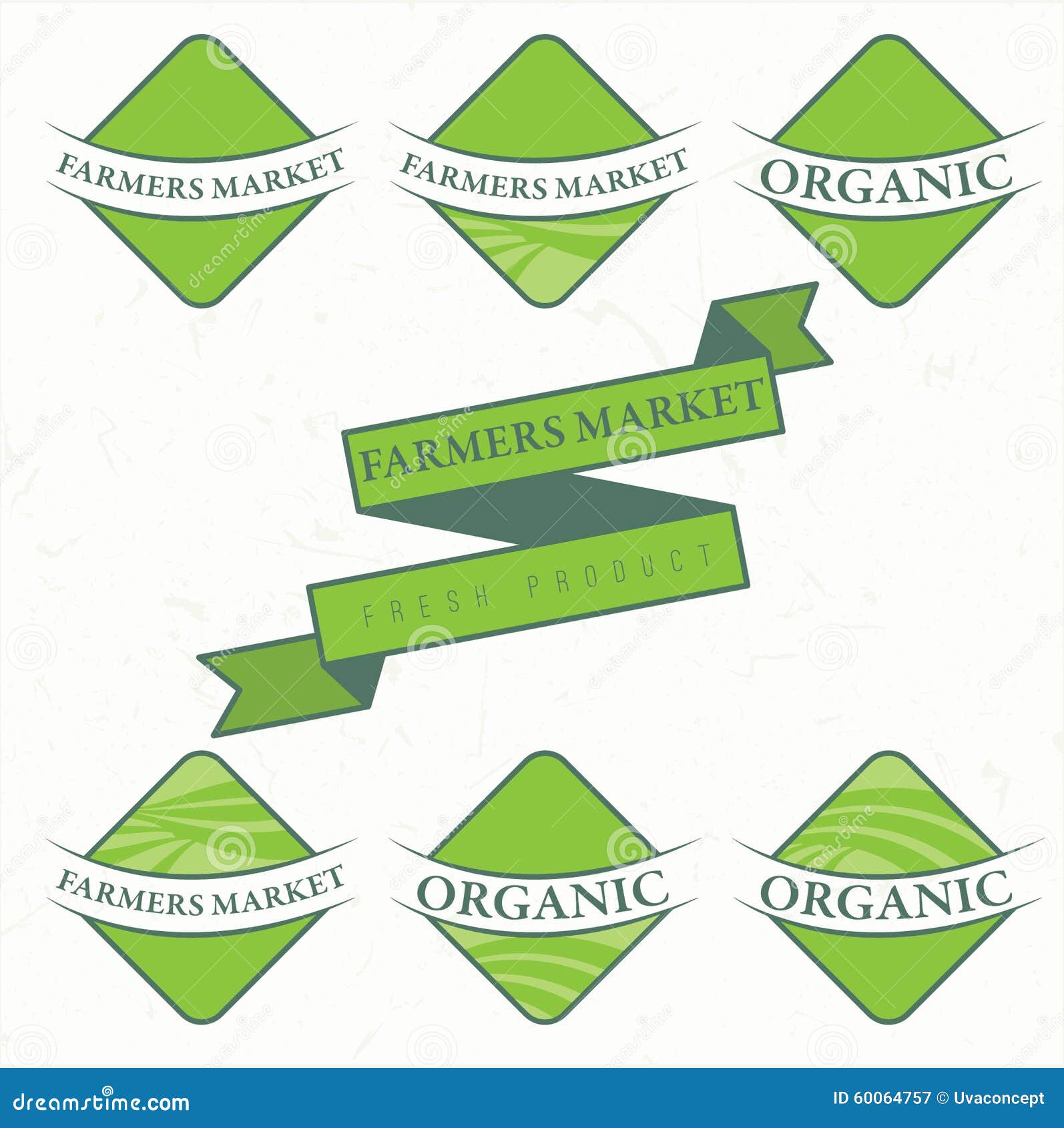 Farm Labels Set, Cartoon Vector Illustration, Farming Emblems With ...