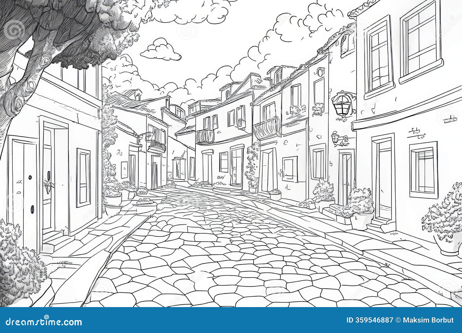 The Illustration Features a Black and White Cartoon Background with ...