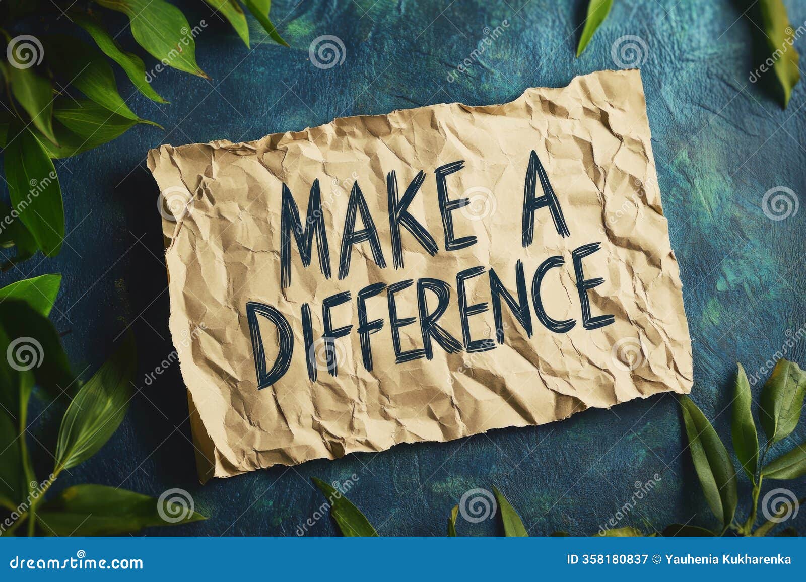 Make a Difference Handwritten Note Stock Illustration - Illustration of ...