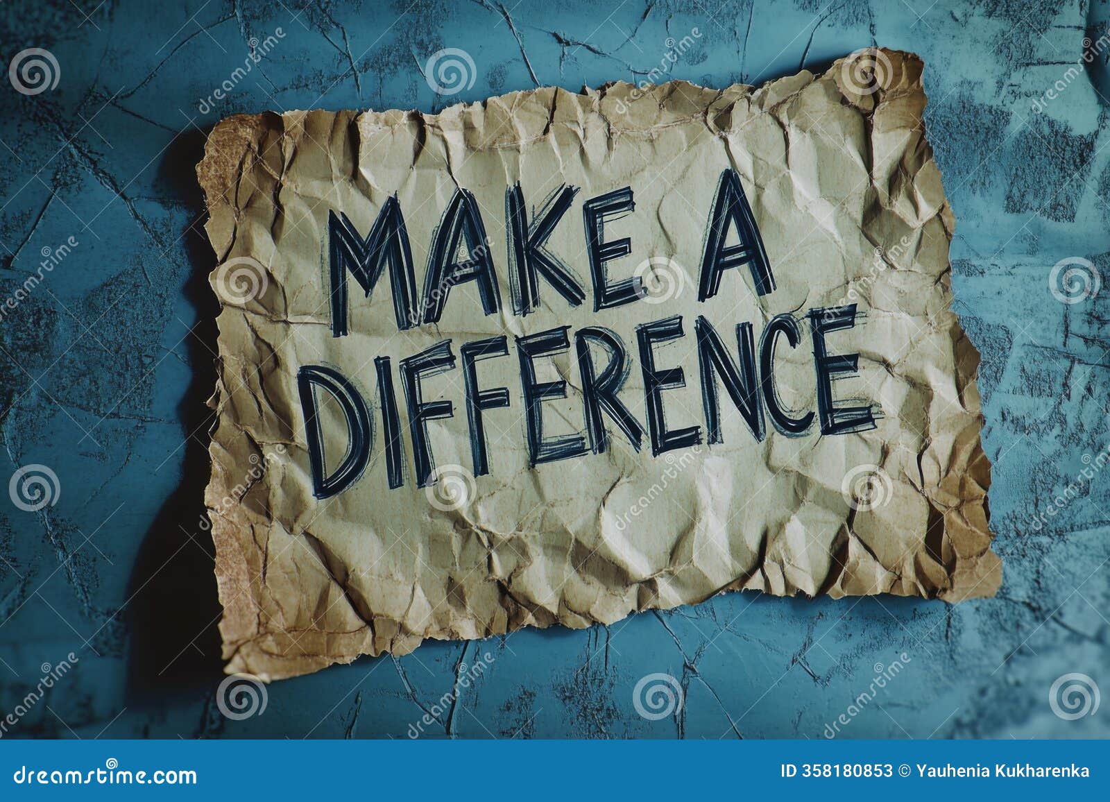 Make a Difference Handwritten Note Stock Illustration - Illustration of ...