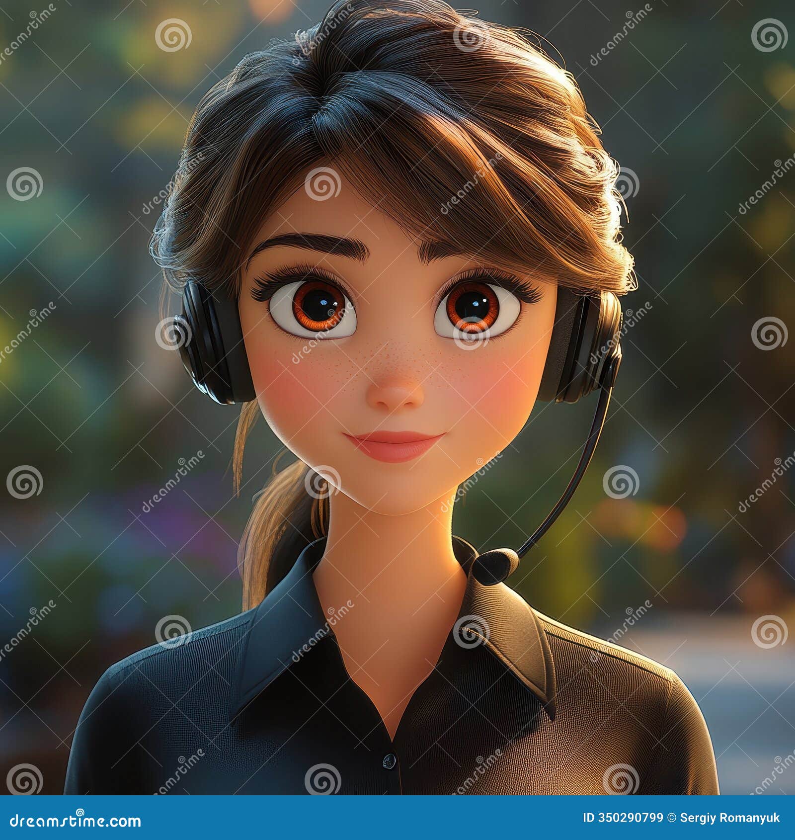 Friendly Customer Service Avatar for Engaging Virtual Assistance Stock ...