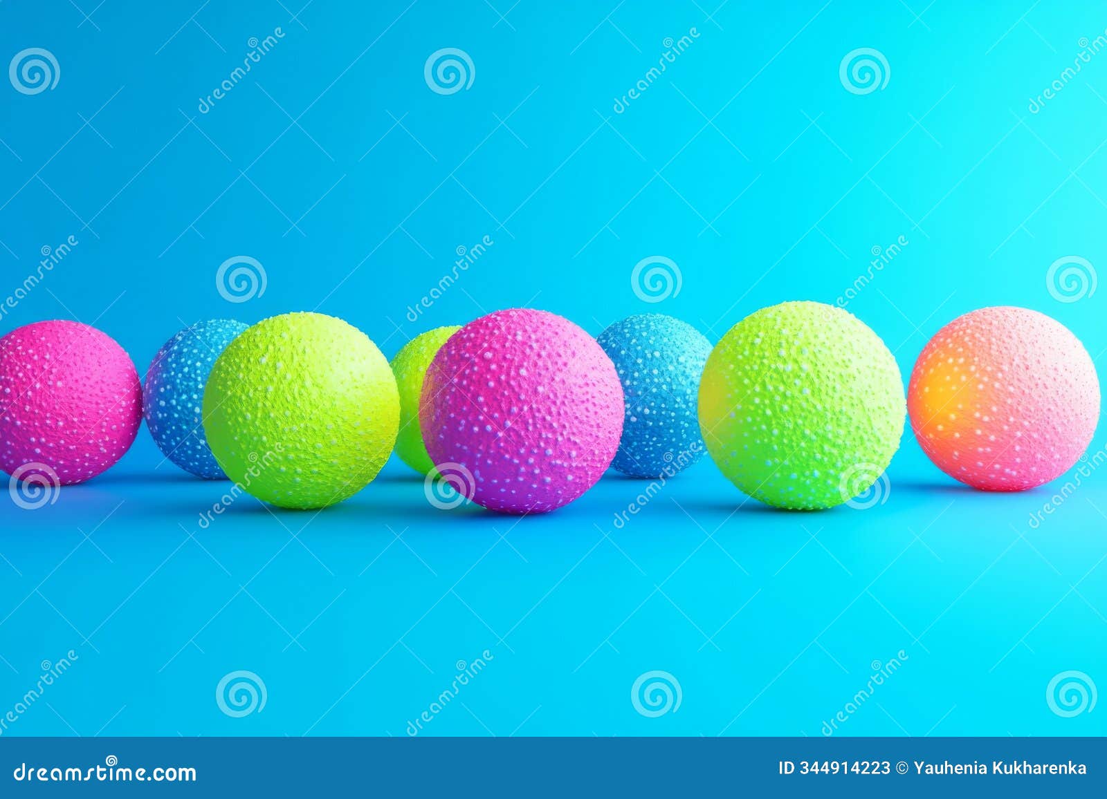 Vibrant Neon Bouncing Balls Illustration Stock Illustration ...