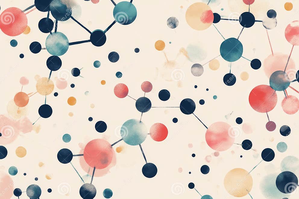 Pastel Molecular Structures Illustration Stock Illustration ...