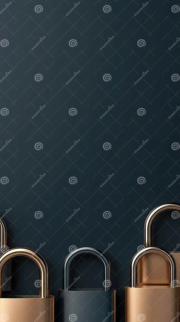 The Illustration Features Multiple Padlock Icons Connected through a Network, Symbolizing ...