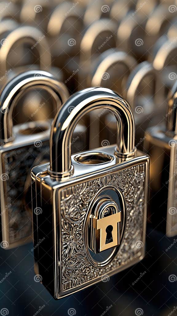 The Illustration Features Multiple Padlock Icons Connected through a ...