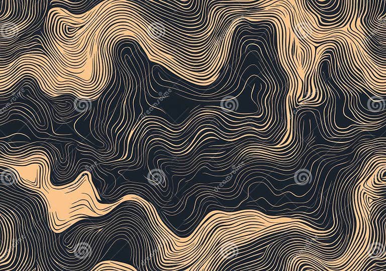 Illustration Featuring Abstract Patterns and Line Art Stock Image ...