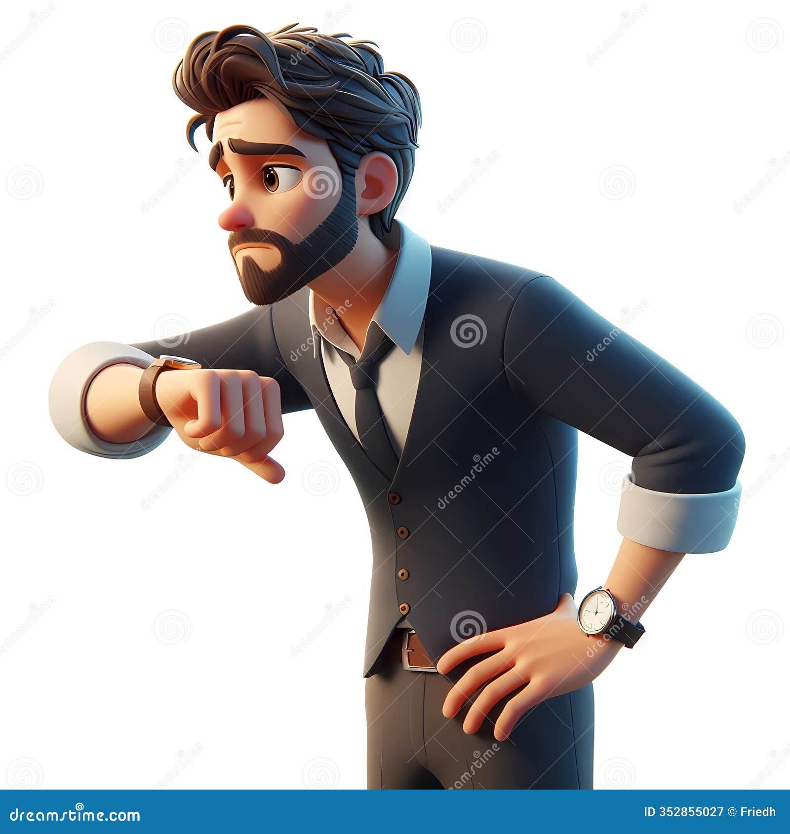 Dynamic Man in Motion Thinking Stock Illustration - Illustration of ...