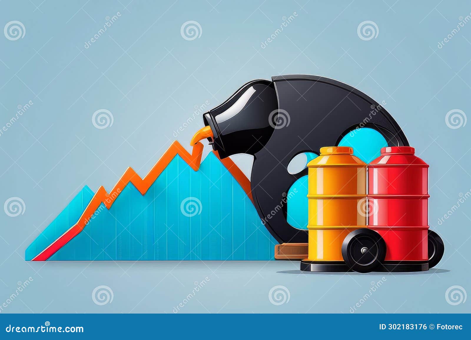 Illustration Featuring Elements Related To Fuel and Gasoline Stock ...