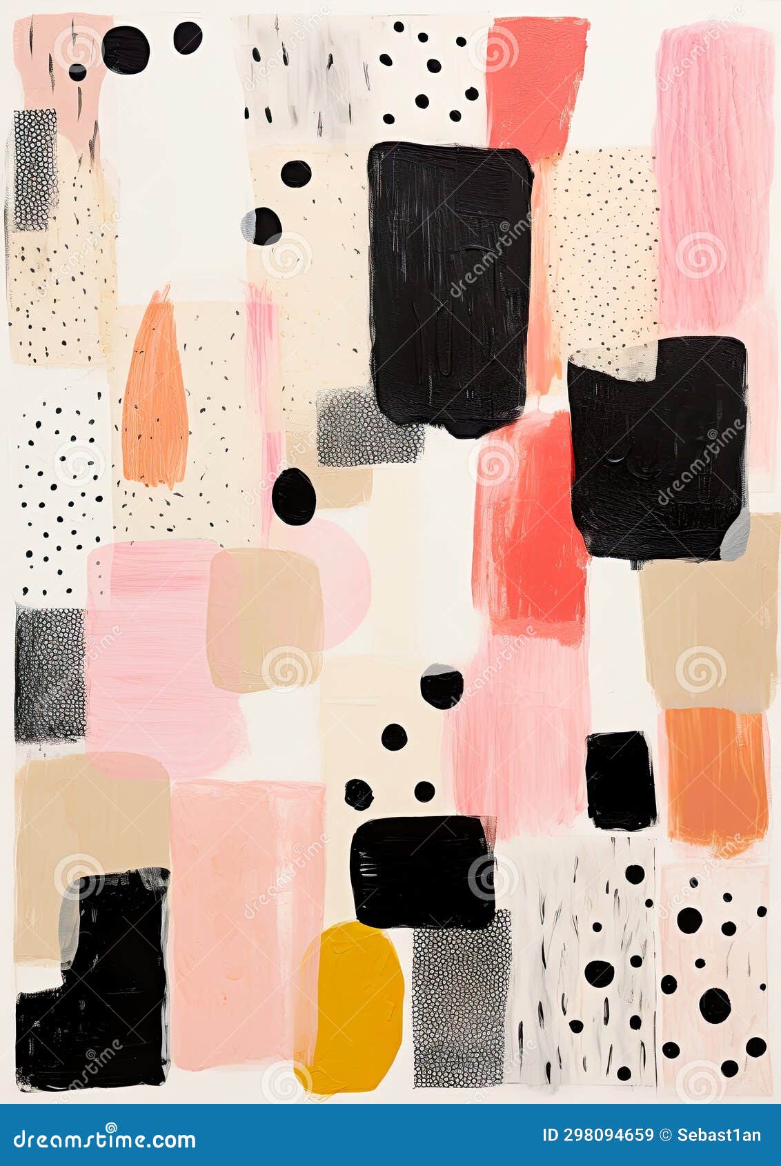 Illustration Featuring Organic Shapes Forming a Captivating Pattern ...