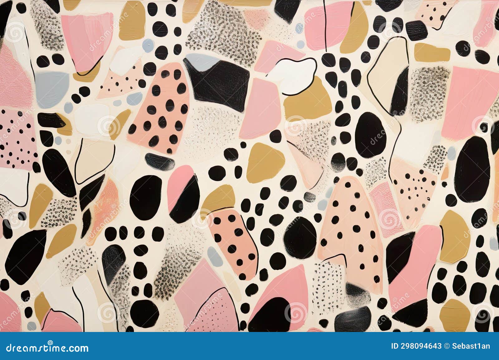 Illustration Featuring Organic Shapes Forming a Captivating Pattern ...