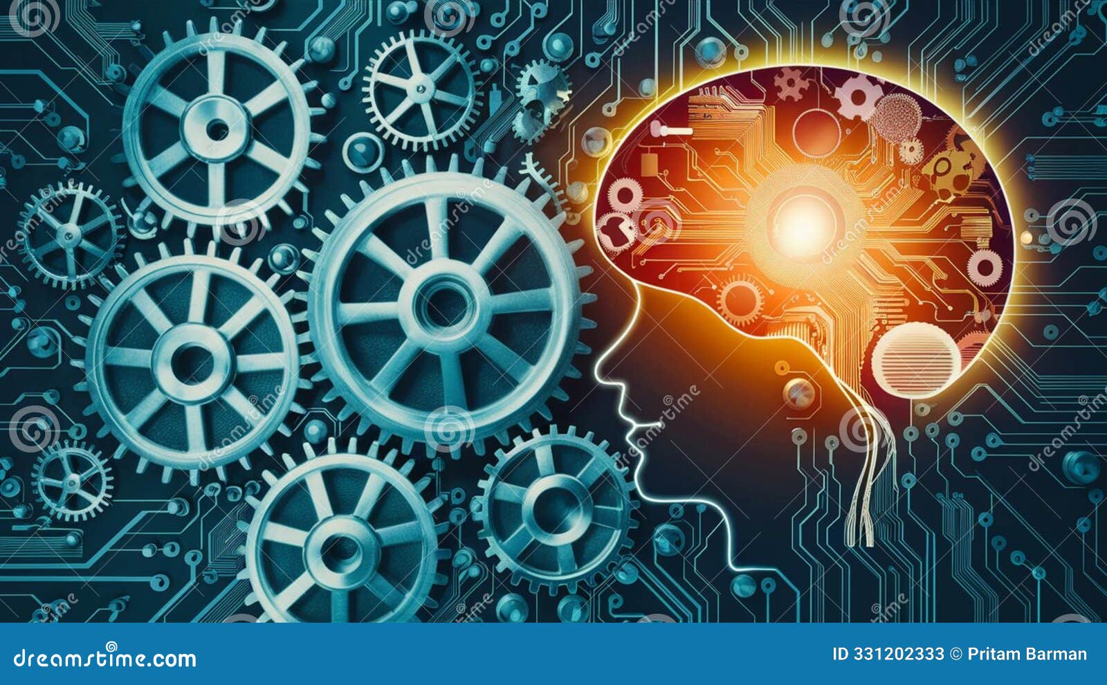 An Illustration Featuring a Series of Metallic Gears and Cogs ...