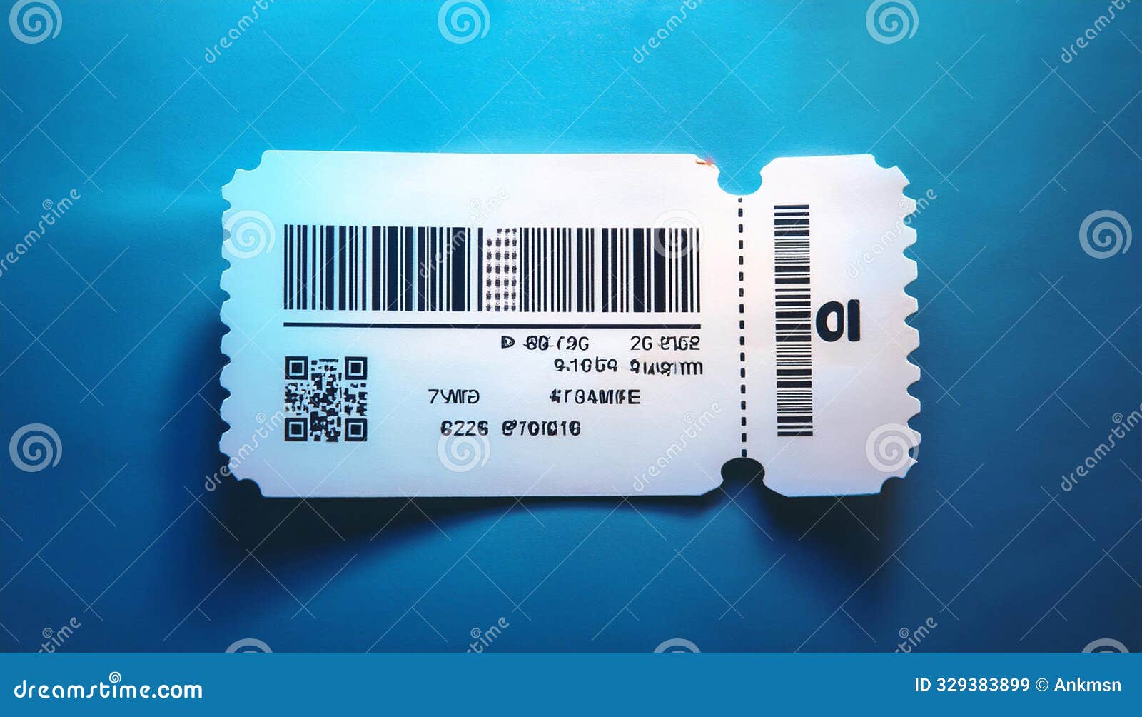 Ticket with Details Like an Event Name, Date, and Barcode Symbolizing ...