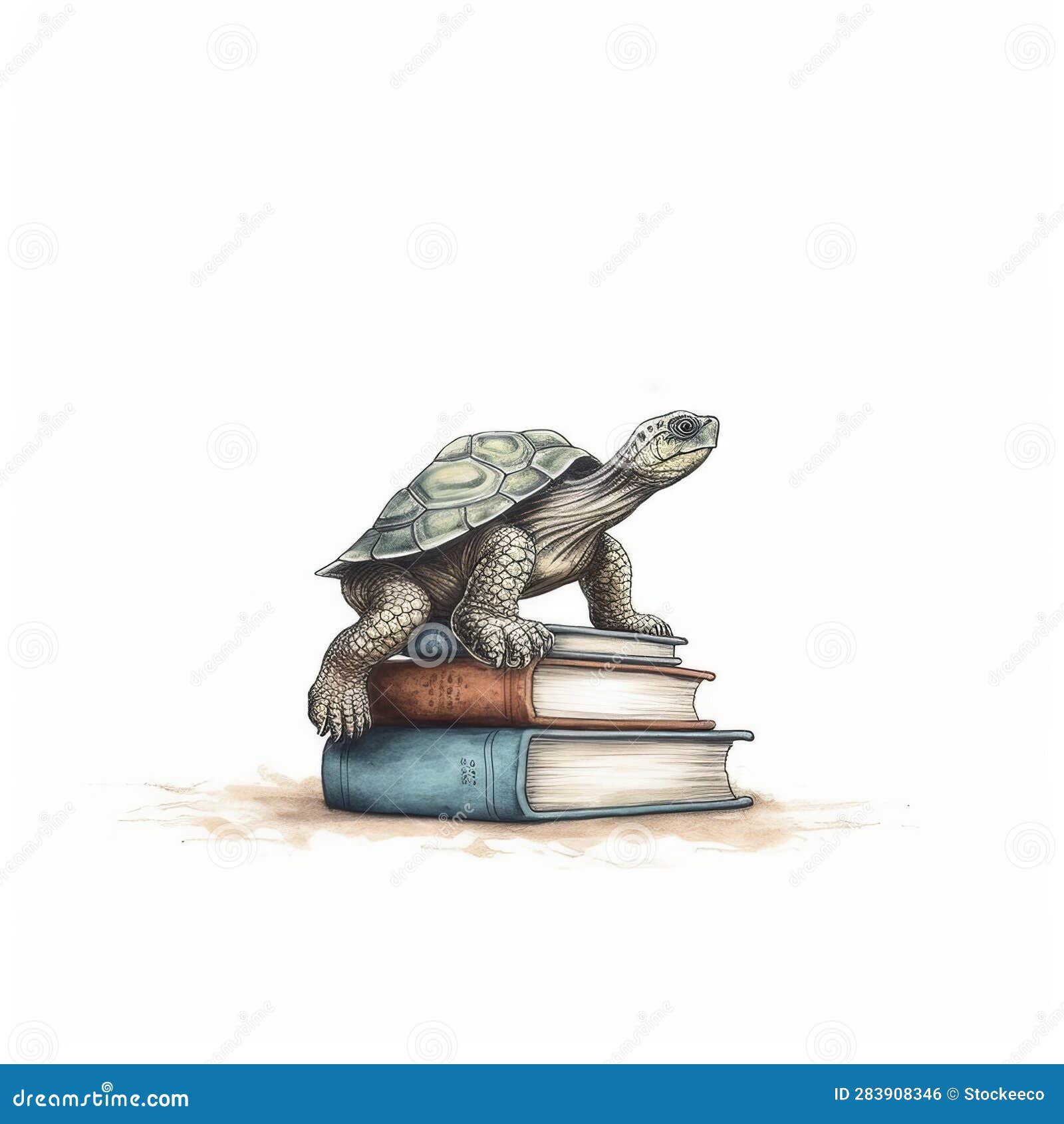 Minimalist Turtle Illustration: a Fantasy-inspired Masterpiece Stock ...