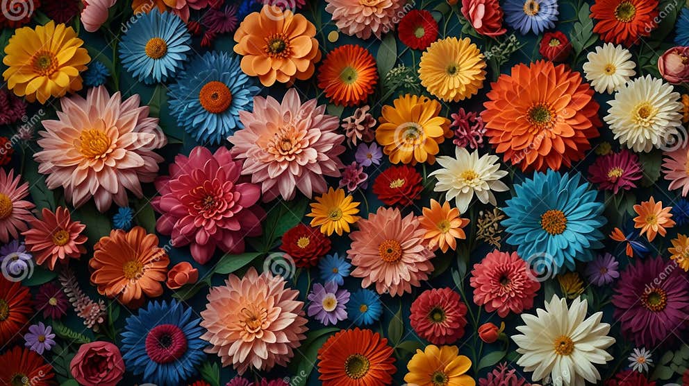 An Illustration Featuring a Vibrant Background Filled with a Multitude ...