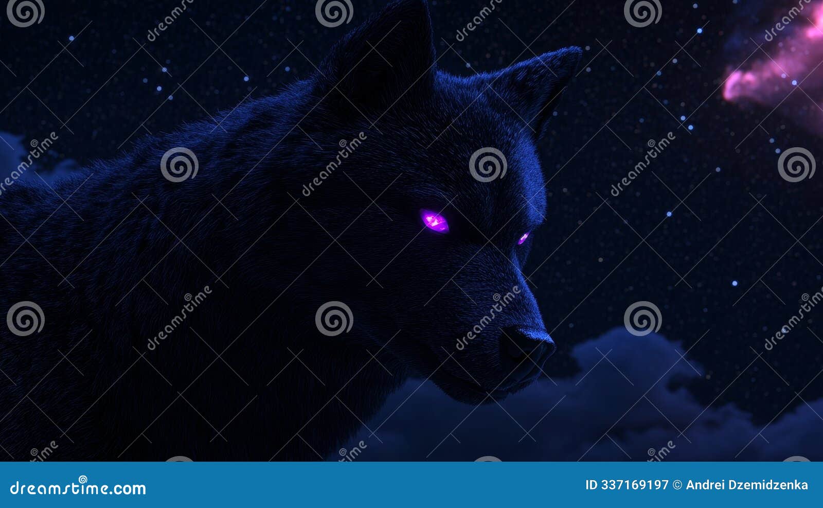 Illustration Featuring Vibrant Neon Colors and Intricate Glowing ...