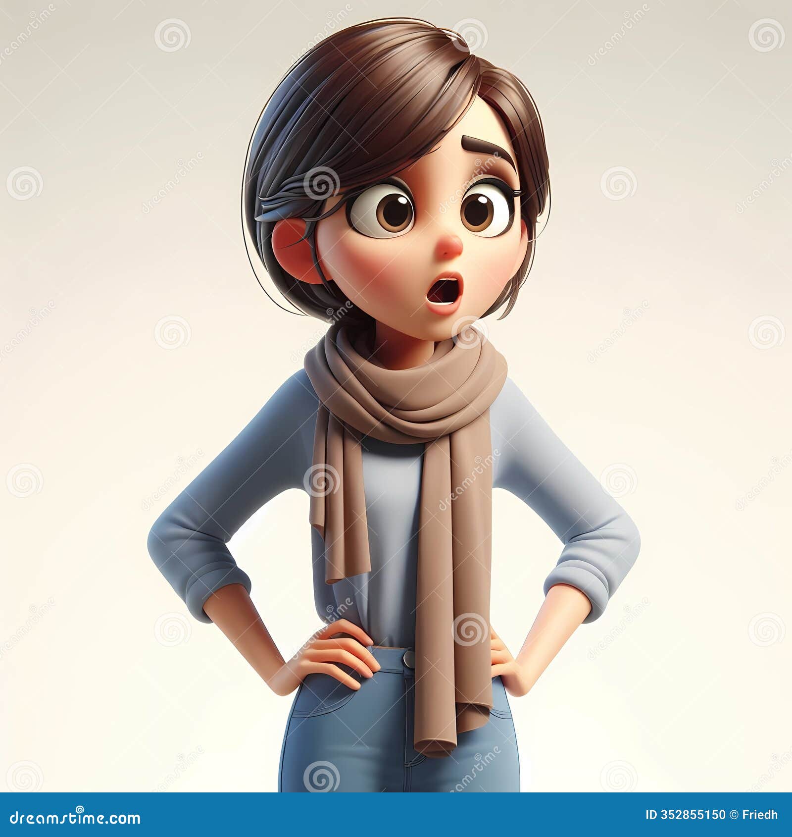 Young Male Character Showing Exuberant Surprise Stock Illustration ...