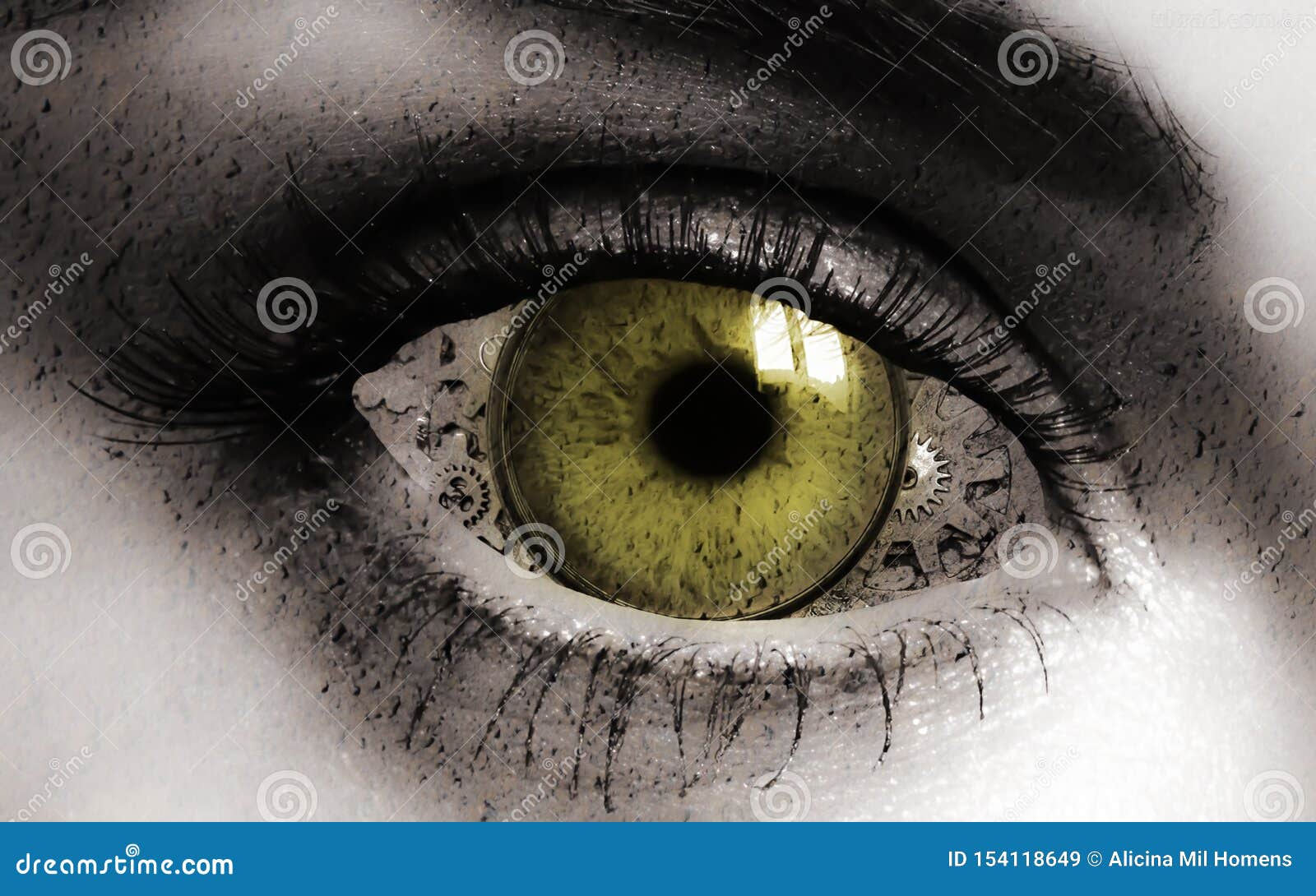 Illustration of a Female Eye Stock Image - Image of vision, face: 154118649