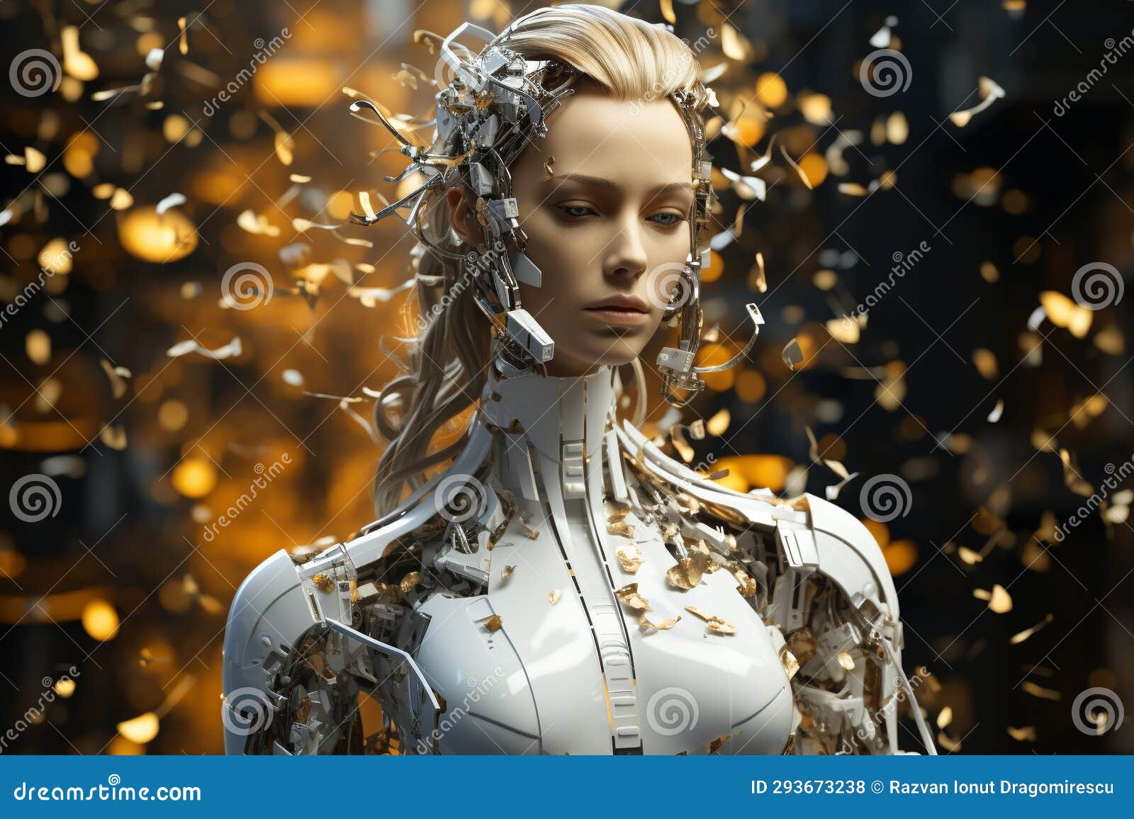 Female Humanoid Robot, Symbolizing the Embodiment of Artificial ...
