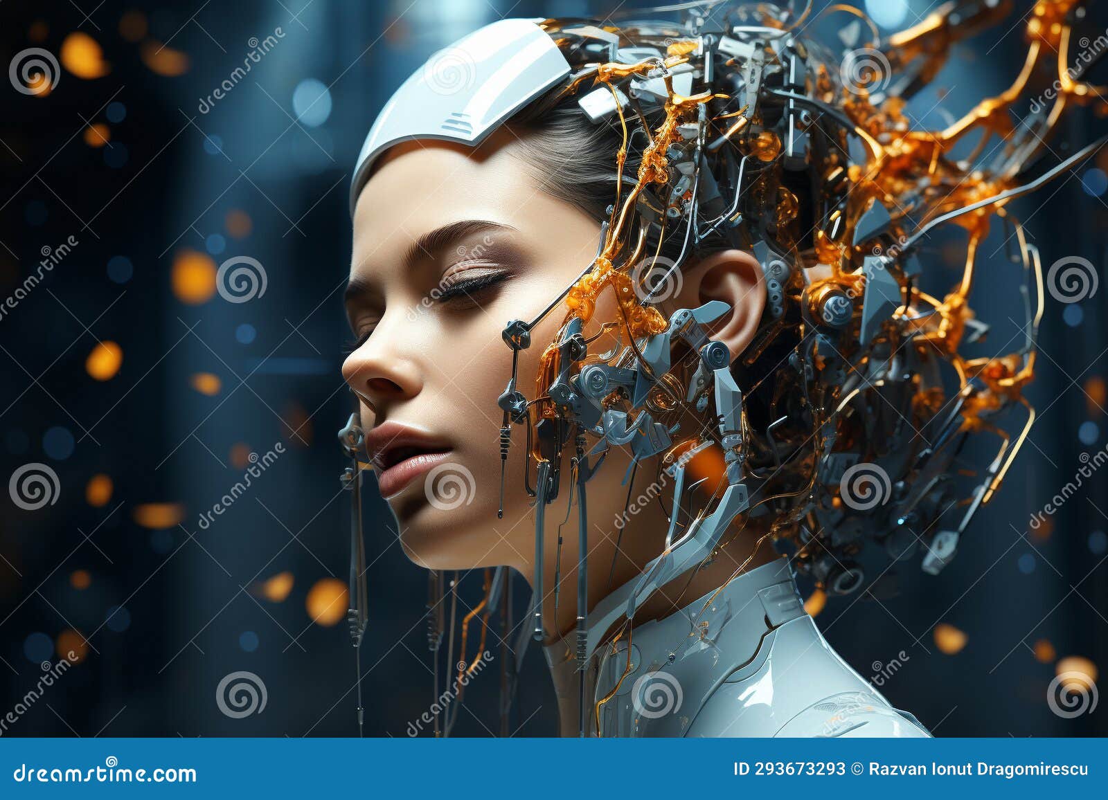 Female Humanoid Robot, Symbolizing the Embodiment of Artificial ...