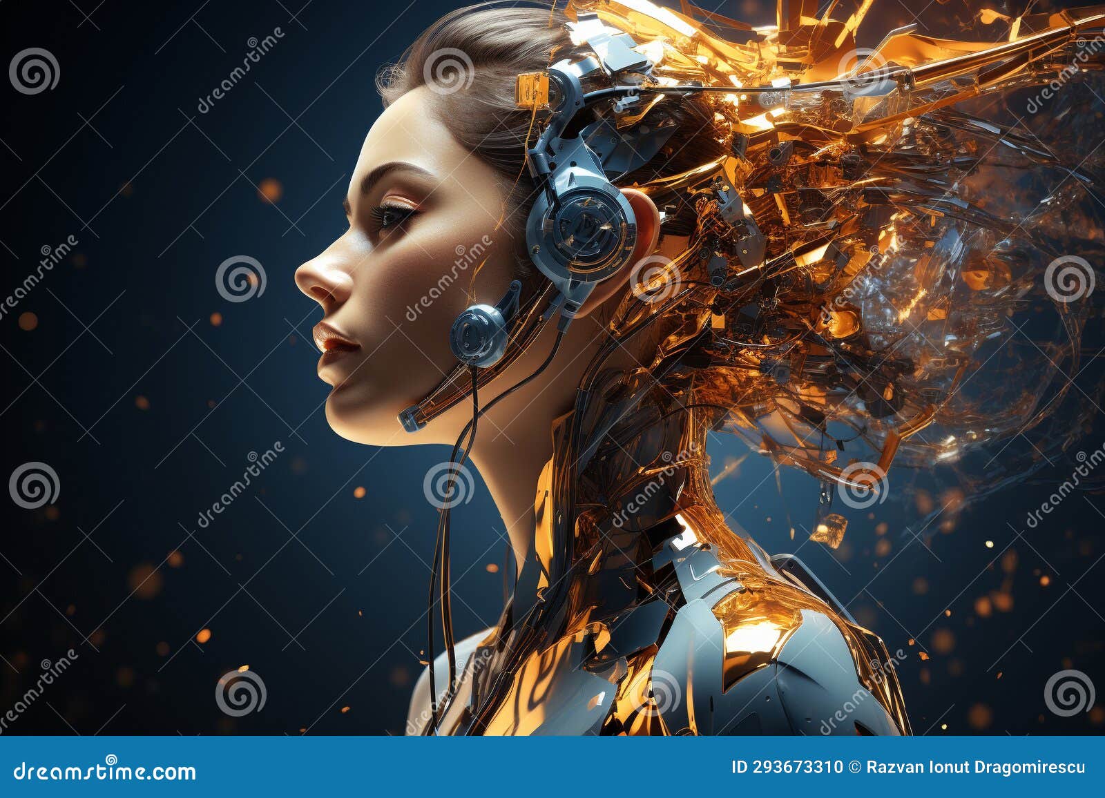 Female Humanoid Robot, Symbolizing the Embodiment of Artificial ...