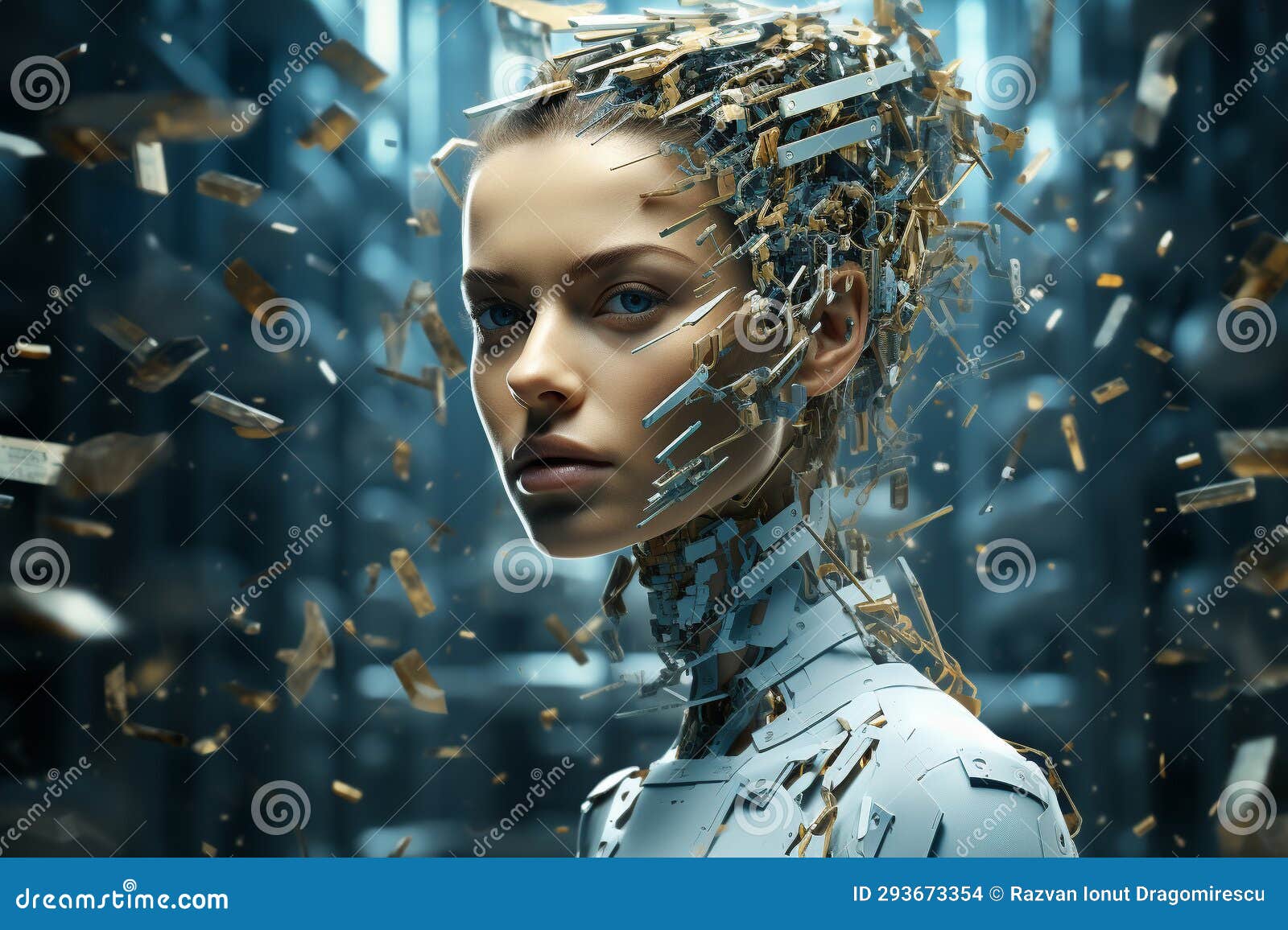 Female Humanoid Robot, Symbolizing the Embodiment of Artificial ...