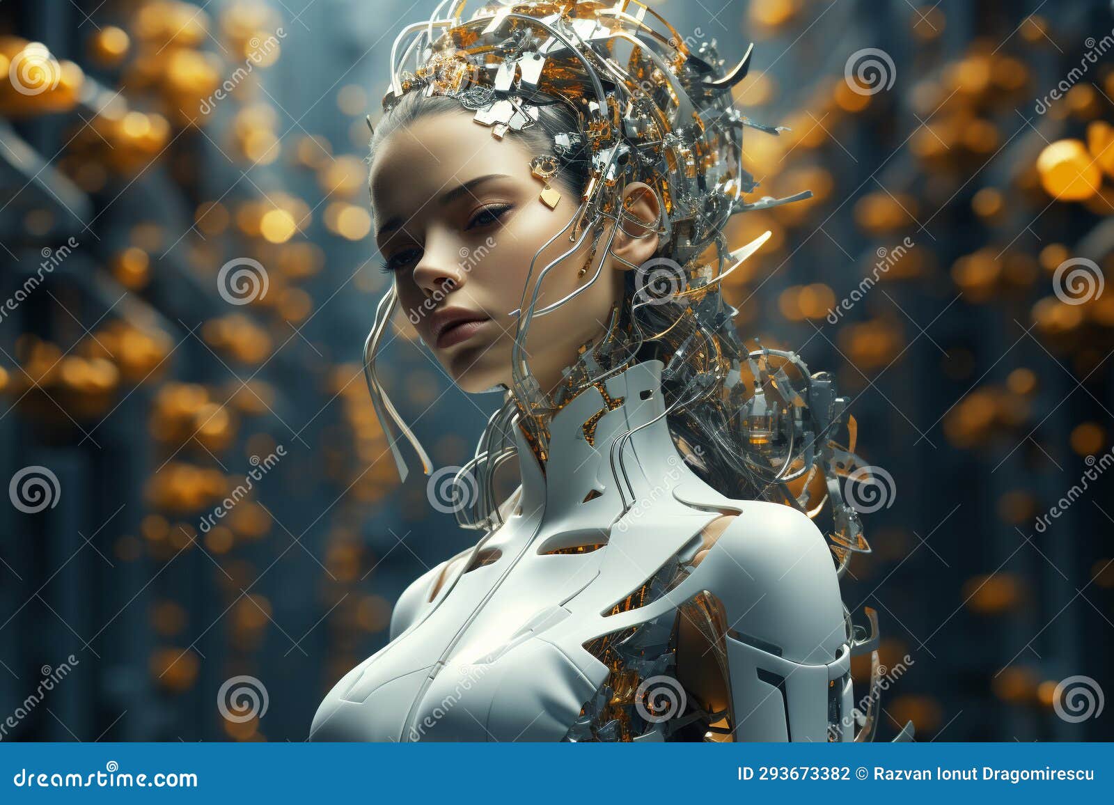 Female Humanoid Robot, Symbolizing the Embodiment of Artificial ...
