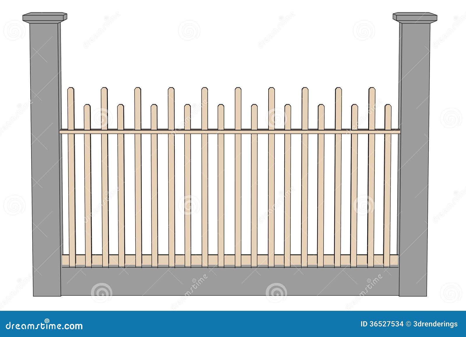 Illustration of Fence (railings) Stock Illustration - Illustration of ...