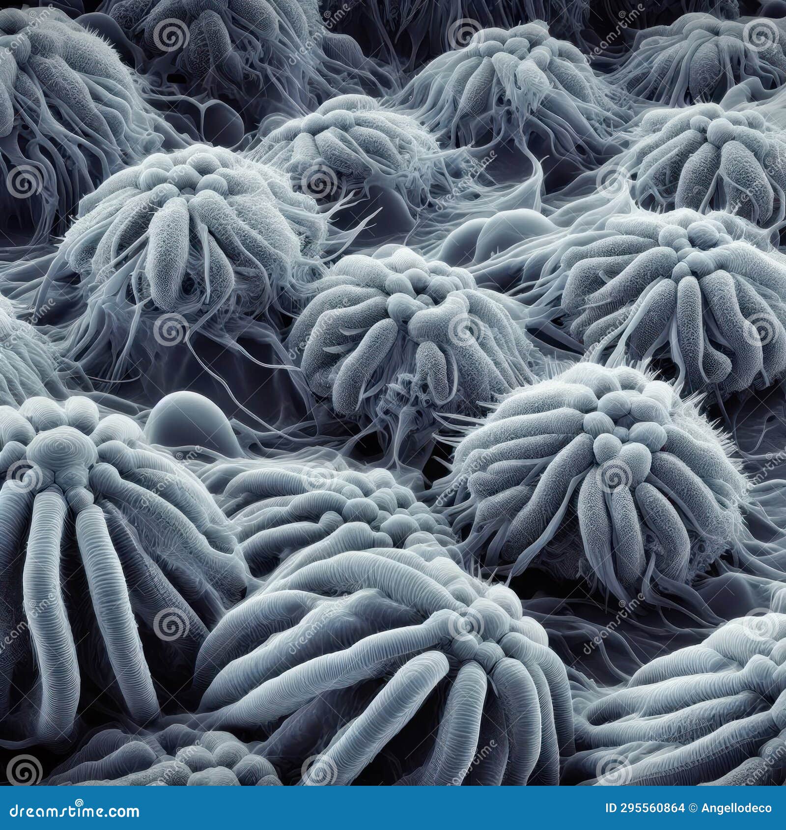 Illustration of Fictional Microorganism Seen Under a Electron ...