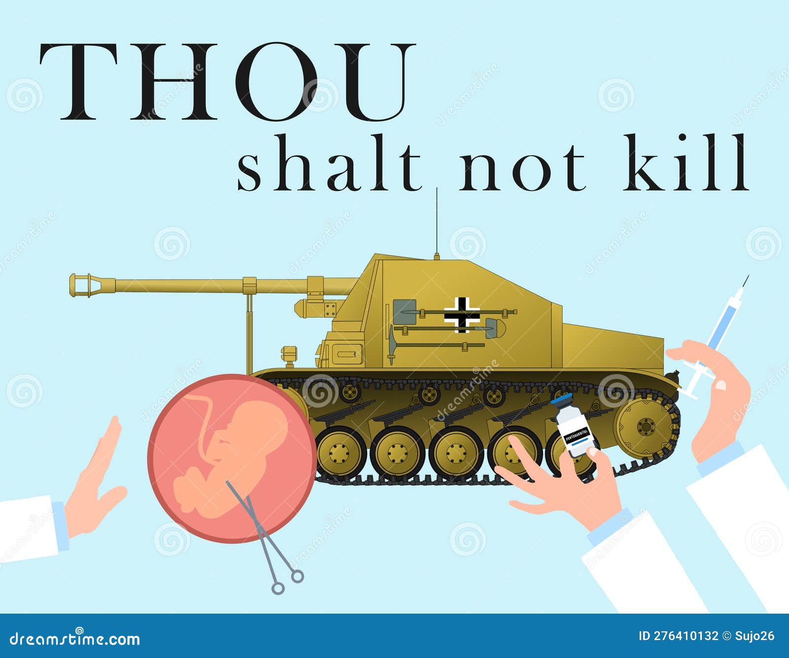 Thou shalt not kill stock illustration. Illustration of faith - 276410132