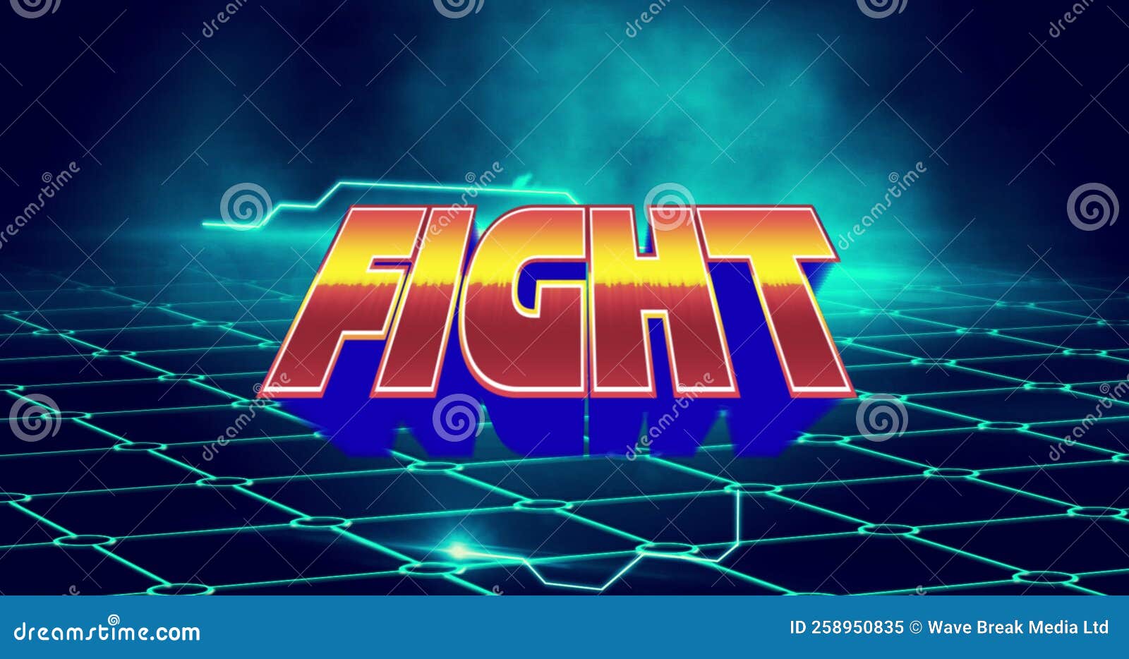 Illustration of Fight Text Over Circles Connected with Lines Forming ...